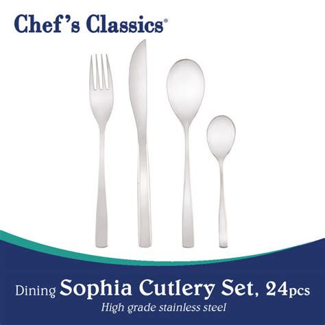 Chef S Classics Dining Sophia Stainless Steel Cutlery Set 24pcs