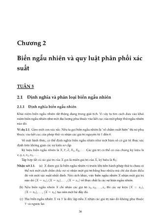 Bài giảng Xác suất thống kê Chương 2 Biến ngẫu nhiên và quy luật