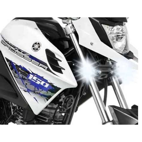 Farol Auxiliar Led 18w Drl Moto Yamaha Crosser Xtz 150 Par Submarino