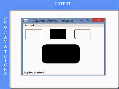 how to draw a rectangles in applet ~ projavatricks