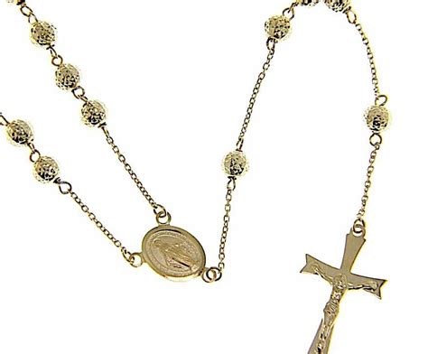Collar Rosario largo Cuello Redondo con Medalla Nuestra Señora