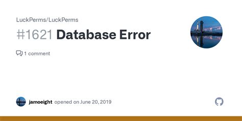 Database Error Issue 1621 LuckPerms LuckPerms GitHub