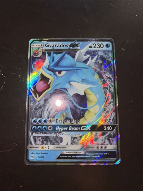 Gyarados GX 16 68 Full Art Hidden Fates Ultra Rare Holo Pokemon Card NM