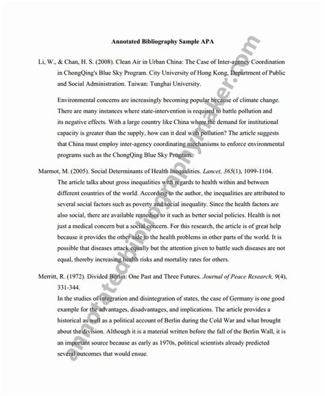 Apa 7 Annotated Bibliography Template