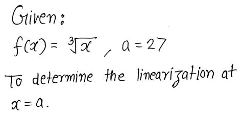 solved example 1 find the linearization of the function f 772