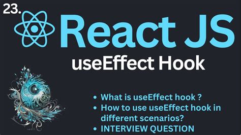 Useeffect Hook In Reactjs Tutorial 23 Complete React Course Youtube