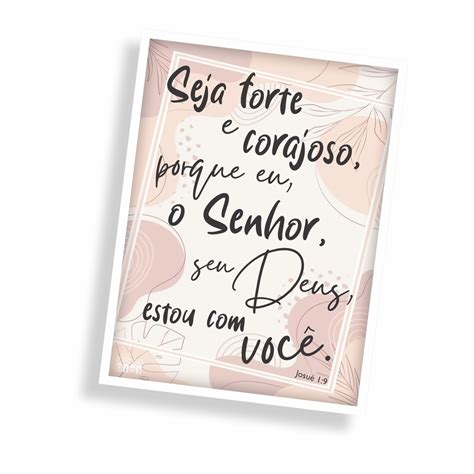 Placa Quadro Josu Seja Forte E Corajoso Elo