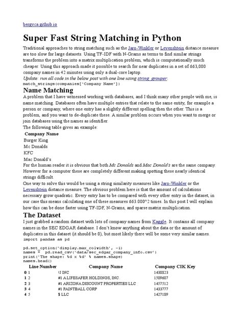 fast string matching in python pdf teaching mathematics computing and information technology
