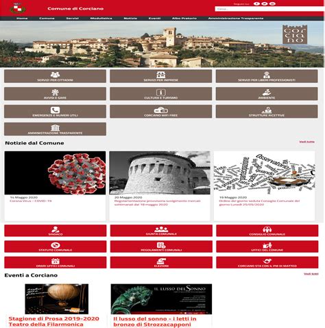 CORCIANO Nuovo Sito Web Istituzionale Progettato Per Una Nuova Era
