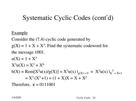 ppt cyclic codes powerpoint presentation free download id 9576073