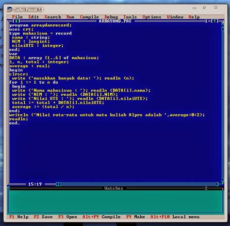Contoh Program Array Dan Record