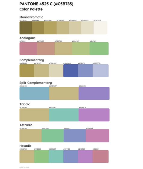 PANTONE 4525 C Color Palettes And Color Scheme Combinations Colorxs