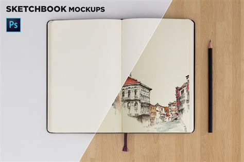 30 Realistic Sketchbook Mockup PSD Templates Mockuptree