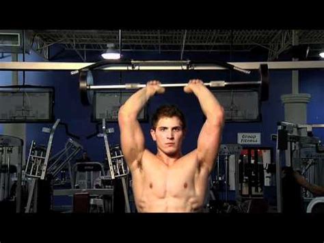 Standing Overhead Barbell Tricep Extension Youtube
