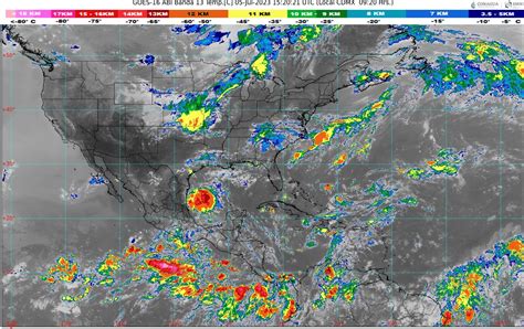 Cielo nublado la mayor parte del día Lluvias puntuales muy fuertes en