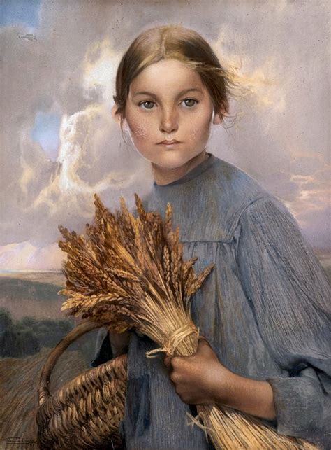 baes firmin Jeune fille a la gerbe de blé Firmin Baes 1 Flickr