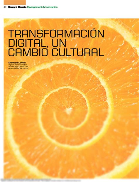 SOLUTION Lectura La Transformaci N Digital Un Cambio Cultural Studypool