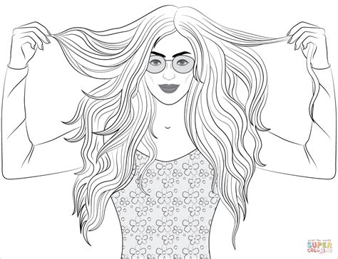 Woman Portrait Coloring Page Free Printable Coloring Pages