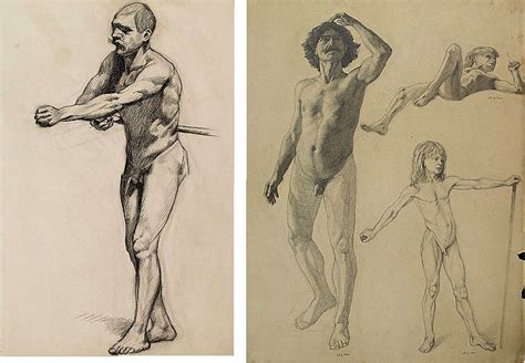 Academic Nudes Of The Th Century Anonymous German Artist Male Nude