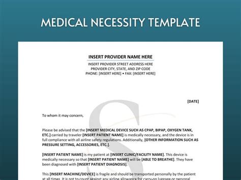 Printable Medical Necessity Letter Template From MadeBuySheree Etsy