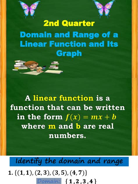 q2 lesson 4 domain and range of a linear function and its graph 1 pdf function