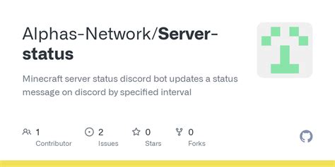 GitHub Alphas Network Server Status Minecraft Server Status Discord