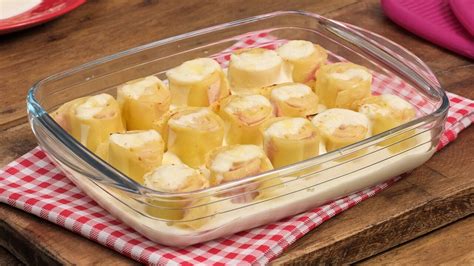 Rondelli De Presunto E Queijo Ao Molho Branco Massas Receitas