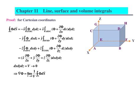 ppt chapter 11 line surface and volume integrals powerpoint presentation id 688474