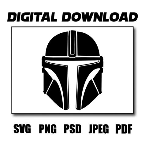 Mandalorian SVG Mandalorian Helmet SVG Vectorency
