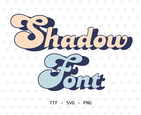 Shadow Font Ttf Svg Png Shadow Letters Font Shadow Cursive Etsy Uk