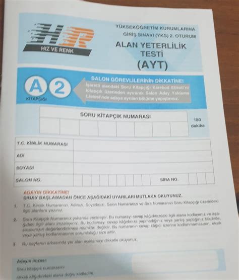 Hız Ve Renk Ayt Deneme Cevap Anahtarı