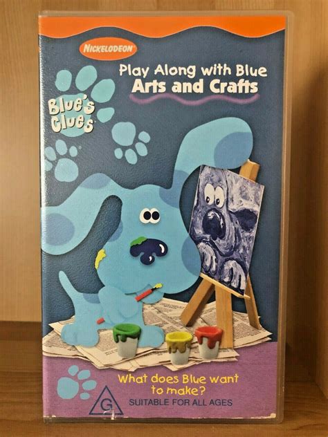 BLUE S CLUES PLAY ALONG WITH BLUE ARTS AND CRAFTS RARE VHS VIDEO
