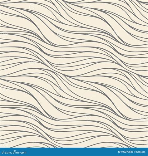 Seamless Vector Wave Pattern Abstract Decorative Background Stock