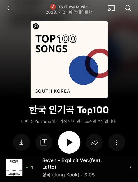 잡담 세븐 Explicit 버전이 더 인기 많아 인스티즈 instiz 연예 카테고리