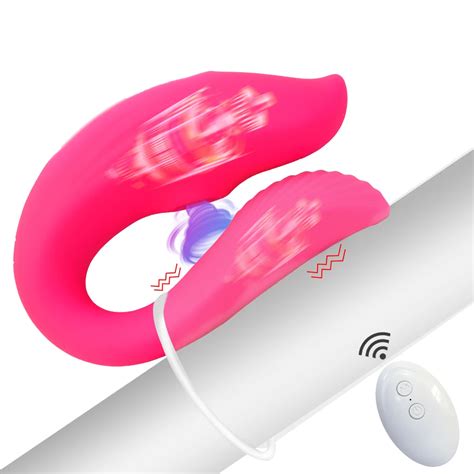 Controle remoto sem fio de sucção vibrador feminino u forma clitóris