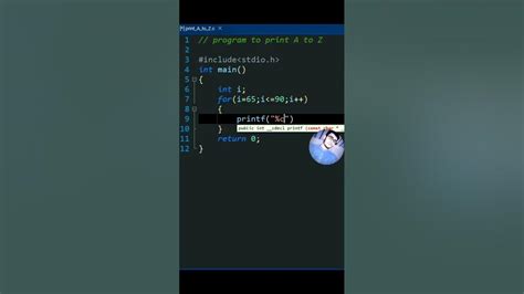 c programming print a to z coding with sohail youtube