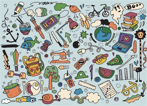 Dibujo A Mano Doodle Vector Premium