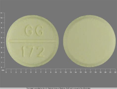 Round Yellow Gg172 Images Triamterene Hydrochlorothiazide