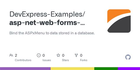 github devexpress examples asp net web forms menu how to bind control to database bind the