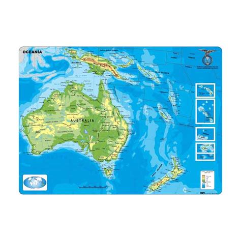MAPA OCEANÍA FÍSICO GEOSERVICE Mapas y didácticos