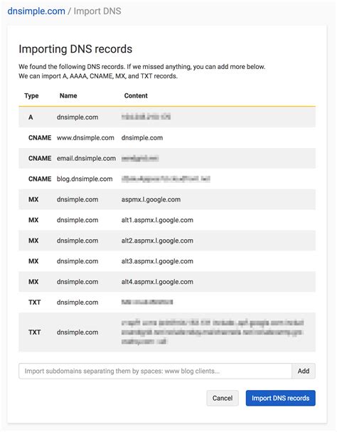 Auto Importing Dns Records Dnsimple Help
