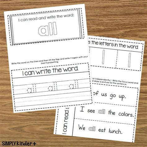 All Sight Word Interactive Notebooks Fry Dolch Primer Simply