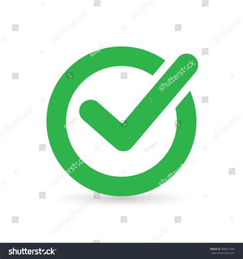 Green Tick Checkbox Vector Illustration Isolated Image Vectorielle De