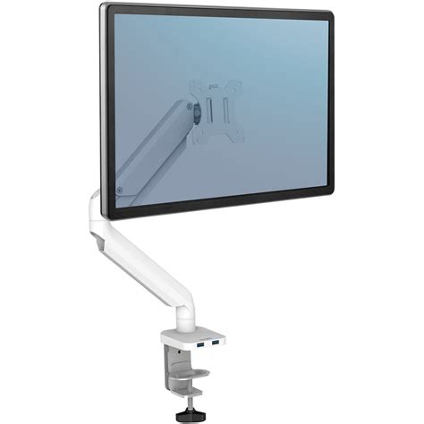 Fellowes Platinum Series Single Monitor Arm White Monitor Arms