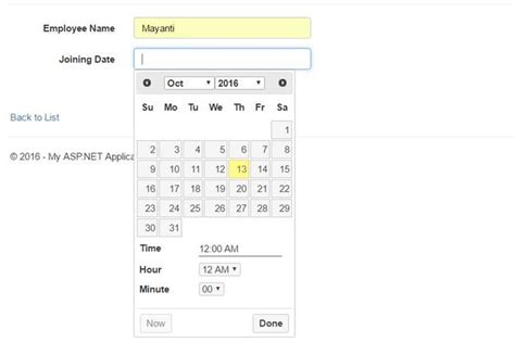 simplest way to use jquery date picker and date time picker in asp asp mvc codeproject