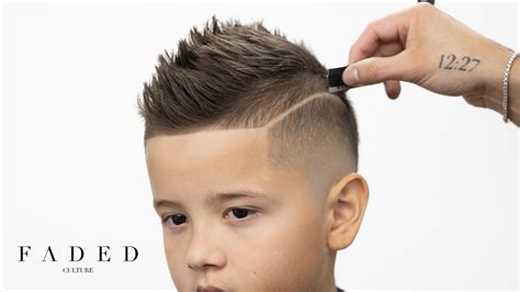 Short Mohawk Fade With Design