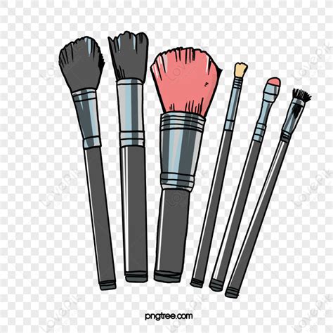 Pincel De Maquillaje Pintado A Mano Efecto Pincel ilustración hermoso