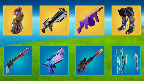 Evolution Of All Mythic Exotic Weapons Items In Fortnite Season 1