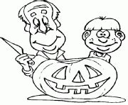Coloriage Halloween Plusieurs Citrouilles Emotions Dessin Halloween