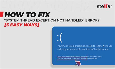 5 Easy Ways Fix System Thread Exception Not Handled Error
